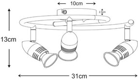 Lucide 13955/14/31 - LED bodové svítidlo CARO-LED 3xGU10/5W/230V bílé