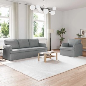 Set pohovek 2 ks Světle šedá textil 3407604
