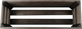 AMADEA Dřevěný obal s květináči - tmavý, 47x17x15cm Český výrobek