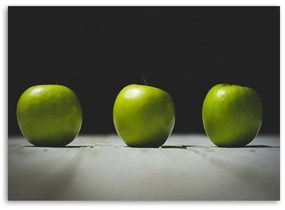 Gario Obraz na plátně Tři zelená jablka Rozměry: 60 x 40 cm