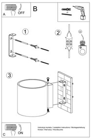 Sollux SL.0211 - Nástěnné svítidlo VICI 1xG9/40W/230V sklo/bílá