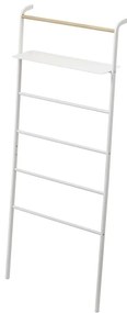 Bílý věšák s poličkou YAMAZAKI Tower Ladder
