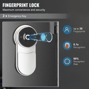Gun Safe Puška Safe se zámkem otisků prstů pro 5 pušek a 4 pistole