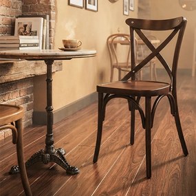 Stylová jídelní židle TONI | vhodné i pro restaurace a kavárny | MASIV BUK | nosnost 130 kg | hnědá