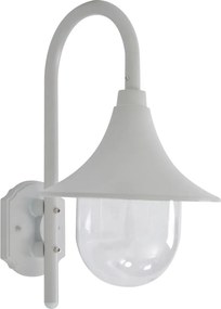 vidaXL Zahradní nástěnná lampa E27 42 cm hliníková [44212] Barva: Bílá