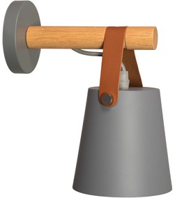 Toolight - Kovová nástěnná lampa na pásku APP468-1W, šedá, OSW-00903