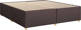 Box spring postel s matrací tmavě hnědá 180x200 cm textil 3286769