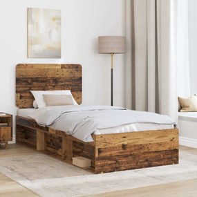 Rám postele Staré dřevo 100 x 200 cm Masivní borové dřevo 3412531