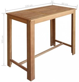 Barový stůl hnědá Dekorhome 120x60 cm