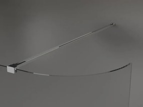 Mexen Kioto-R zaoblená sprchová stěna Walk-in 100 x 200 cm, transparentní 8 mm, chrom - 800-100-101-01-06