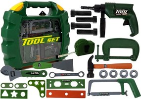 LEAN Toys Sada nářadí pro domácího kutila v kufříku – zelená