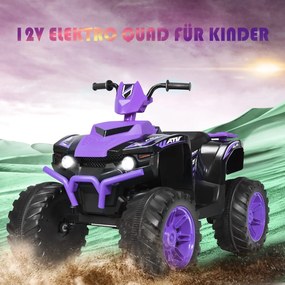 Costway 12 V elektrická dětská čtyřkolka se světlometem mini