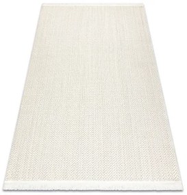 koberec NANO FJ86B Rybí kost, smyčkový, plošně tkaný bílá velikost 180x270 cm | krásné koberce cz