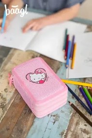 BAAGL Hello Kitty Sweet Leopard / Školní penál / třípatrový / GRS