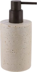 Dávkovač mýdla Glavan, béžová/s dřevěnými prvky, 320 ml