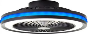 Brilliant G99280/06  Stmívatelné LED svítidlo PALMERO &amp; reverzní VENTILÁTOR + funkce LED