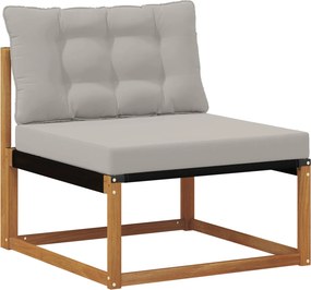 Venkovní pohovková souprava 6 ks Přírodní a světle šedá 3381535