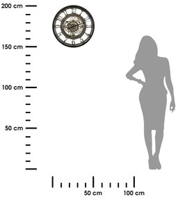 Nástěnné hodiny Meca, černá/šedá