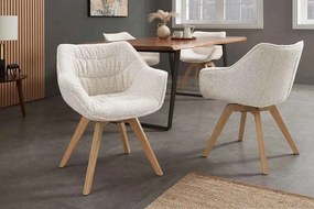 Designová otočná židle Kiara béžová