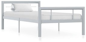 Petromila Rám postele šedobílý kov 100 x 200 cm