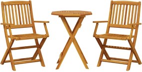 3dílný skládací bistro set masivní akáciové dřevo 3295250