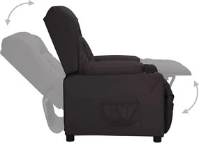 Polohovací křeslo černé umělá kůže 339068