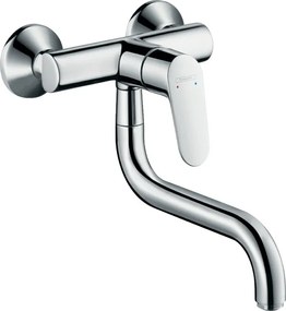 Hansgrohe Focus M41, kuchyňská páková baterie na zeď, spodní výtok, 1jet, chromová, HAN-31825000