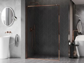 Mexen Kioto-F L sprchová stěna Walk-in s rámem 95 x 202 cm, transparentní 8 mm, růžové zlato - 800-095-174-60-00