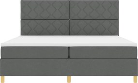 Postel s boxspringem s matrací Tmavě šedá 200 x 200 cm textil 3339722