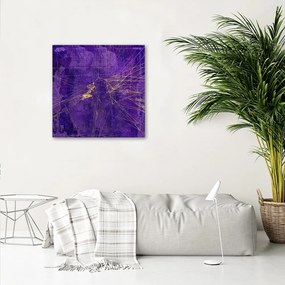 Gario Obraz na plátně Zlaté pruhy fialové pozadí - Andrea Haase Rozměry: 30 x 30 cm