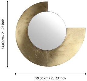 Eglo 425078 - Nástěnné zrcadlo TOAMASINA 54x59 cm zlatá