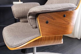 Designová kancelářská židle Uriela ořech / šedá