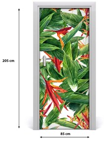 Samolepící fototapeta na dveře Strelitzia reginae 85x205 cm