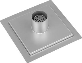 BPS-koupelny Čtvercový sprchový odtokový žlab DL08-QUBE-G3  15x15 cm, satén