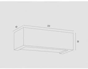 Argon 8251 - Nástěnné svítidlo CASERTA 1xE27/15W/230V 22 cm