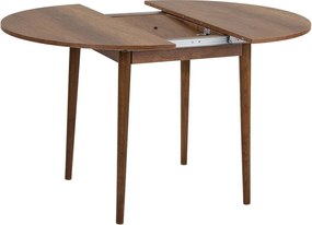 Kulatý rozkládací jídelní stůl s přídavnou deskou v dekoru ořechu ø 100 cm Viona – Kalune Design