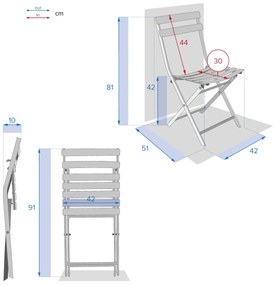 Skládací židle Greensboro - jantarová