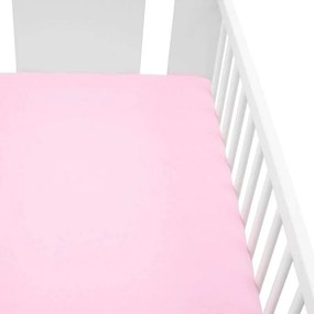 Jersey prostěradlo do postýlky New Baby 120x60 růžové