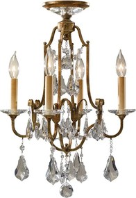 Rustikální lustr Elstead Valentina 41 cm 4xE14 Starý bronz