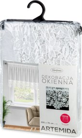 ZÁCLONA NA PÁSCE ARTEMIDA 200X70 CM BÍLÁ