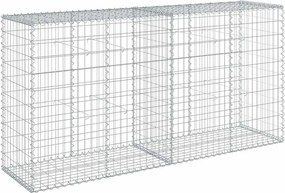 Gabionový koš s víkem 200 x 50 x 100 cm pozinkované železo 3295143