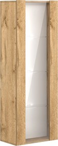 Závěsná vitrína Vivien 40 cm s LED osvětlením dub Wotan