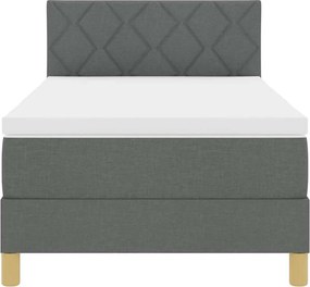 Postel s boxspringem s polštářem Tmavě šedá 90 x 190 cm textil 3338959