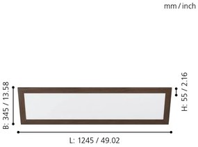 Eglo 99476 - LED Stropní svítidlo PIGLIONASSO LED/32W/230V 345x1245 mm