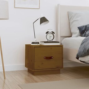 vidaXL Noční stolek 40 x 34 x 35 cm masivní borové dřevo [818289] Barva: medová hnědá