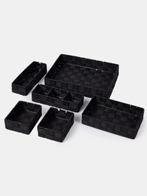 Sinsay - Sada organizérů s pleteným vzorem 6 pack - černá