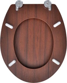 WC sedátka s víky 2 ks MDF hnědá 275909