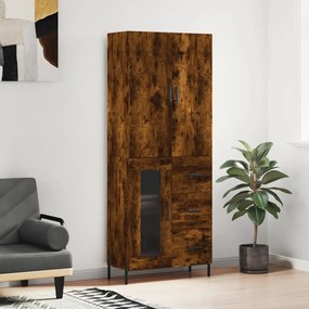 vidaXL Skříň highboard 69,5 x 34 x 180 cm kompozitní dřevo [3195969] Barva: kouřový dub