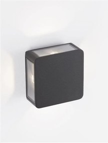 NV 9492580 Venkovní nástěnné svítidlo SERIKA antracitový hliník a čiré sklo LED 8W 3000K 220-240V 222st. IP65 - NOVA LUCE