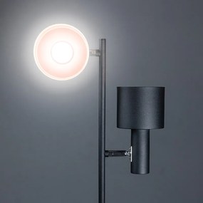 Moderní stojací lampa černá se 2 body - Conter